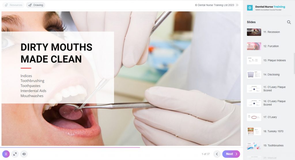 Oral Health Education - NEBDN - Dental Nurse Training Ltd
