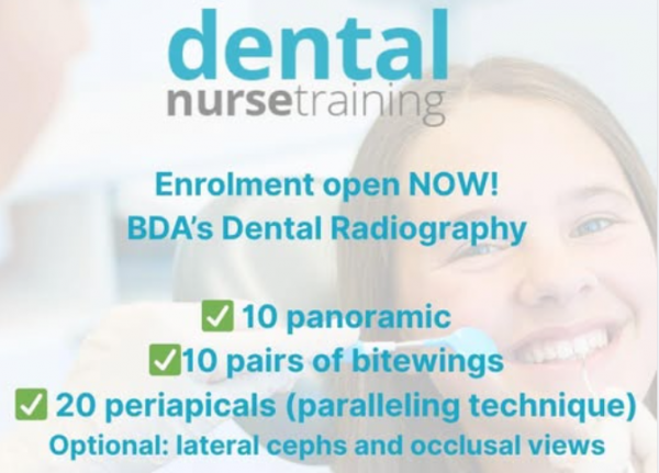 BDA Dental Radiography January 2026 - Dental Nurse Training Ltd
